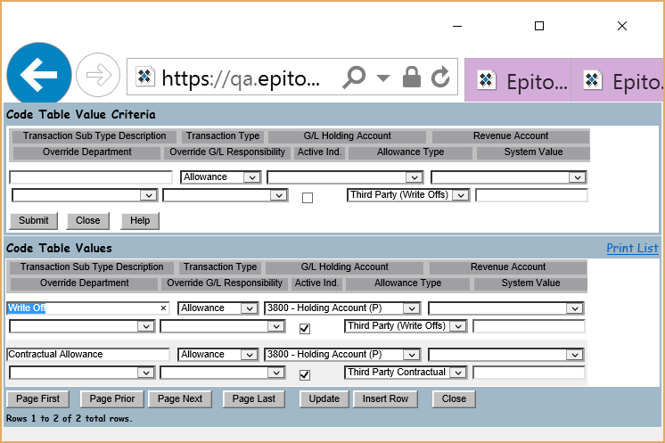Make sureyou have at least one row with Allowance Type = Third Party ...