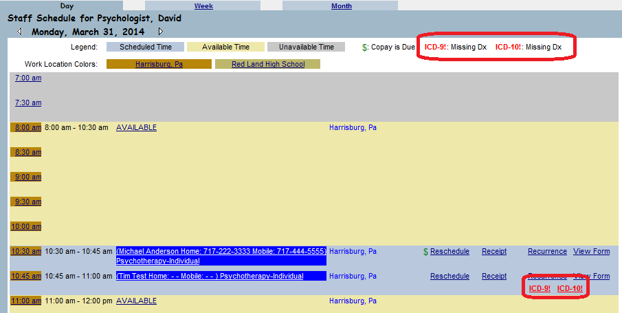 Billing Support for ICD-10